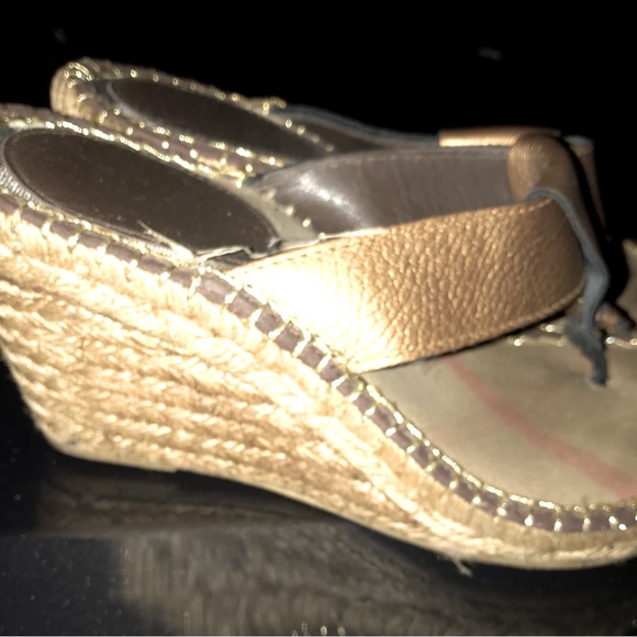 Burberry | Shoes | Burberry Wedge Sandals 5 | Poshmark